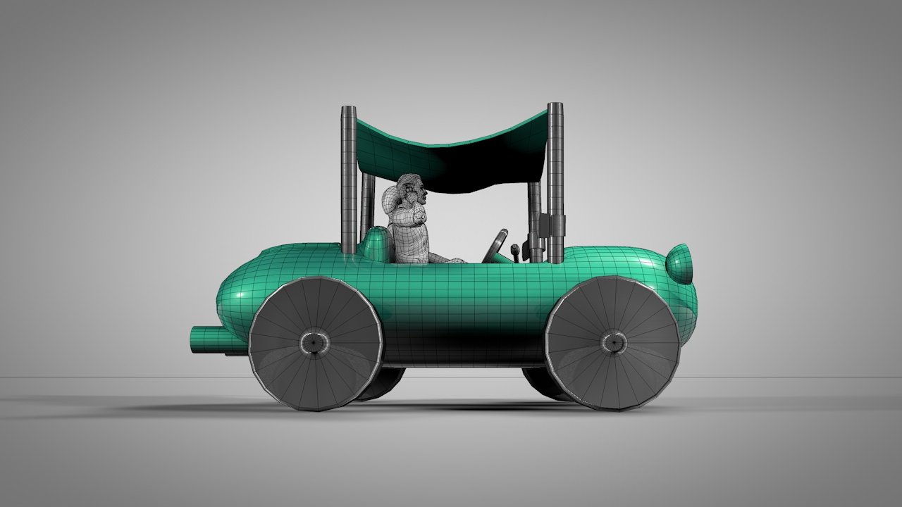 Simple Animated Car Free 3D Model - .3ds .obj .dae .c4d .fbx - Free3D