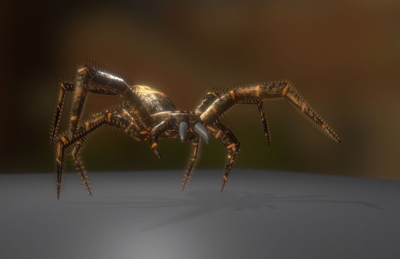 Spider Animated and Game-Ready Free 3D Model - .fbx .dxf .dae .blender ...