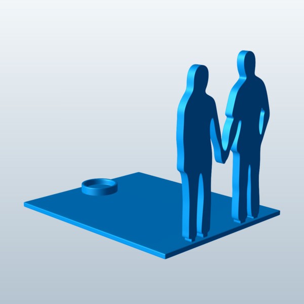 A couple holding hands v1 Free 3D Model - .obj .stl - Free3D