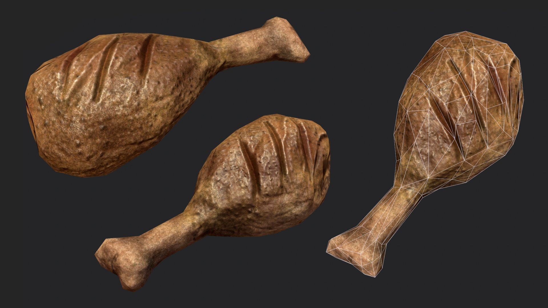 Chicken Leg Free 3D Model - .mb - Free3D
