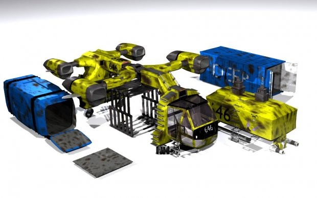 Vega Strike S265-C2 Flying Crane - Rigged Free 3D Model - .blend - Free3D