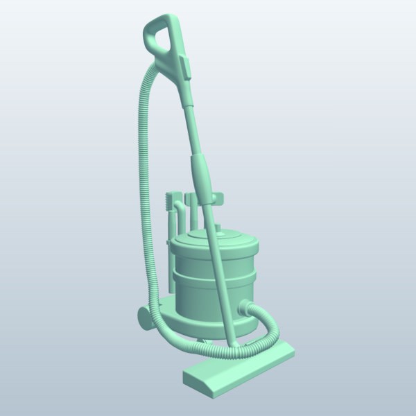 Commercial indoor canister vacuum cleaner v1 Free 3D Model - .obj .stl ...