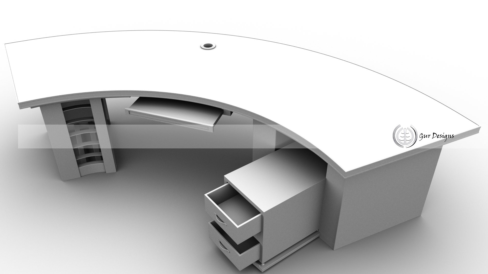 Computer Table Free 3D Model - .obj .mb - Free3D