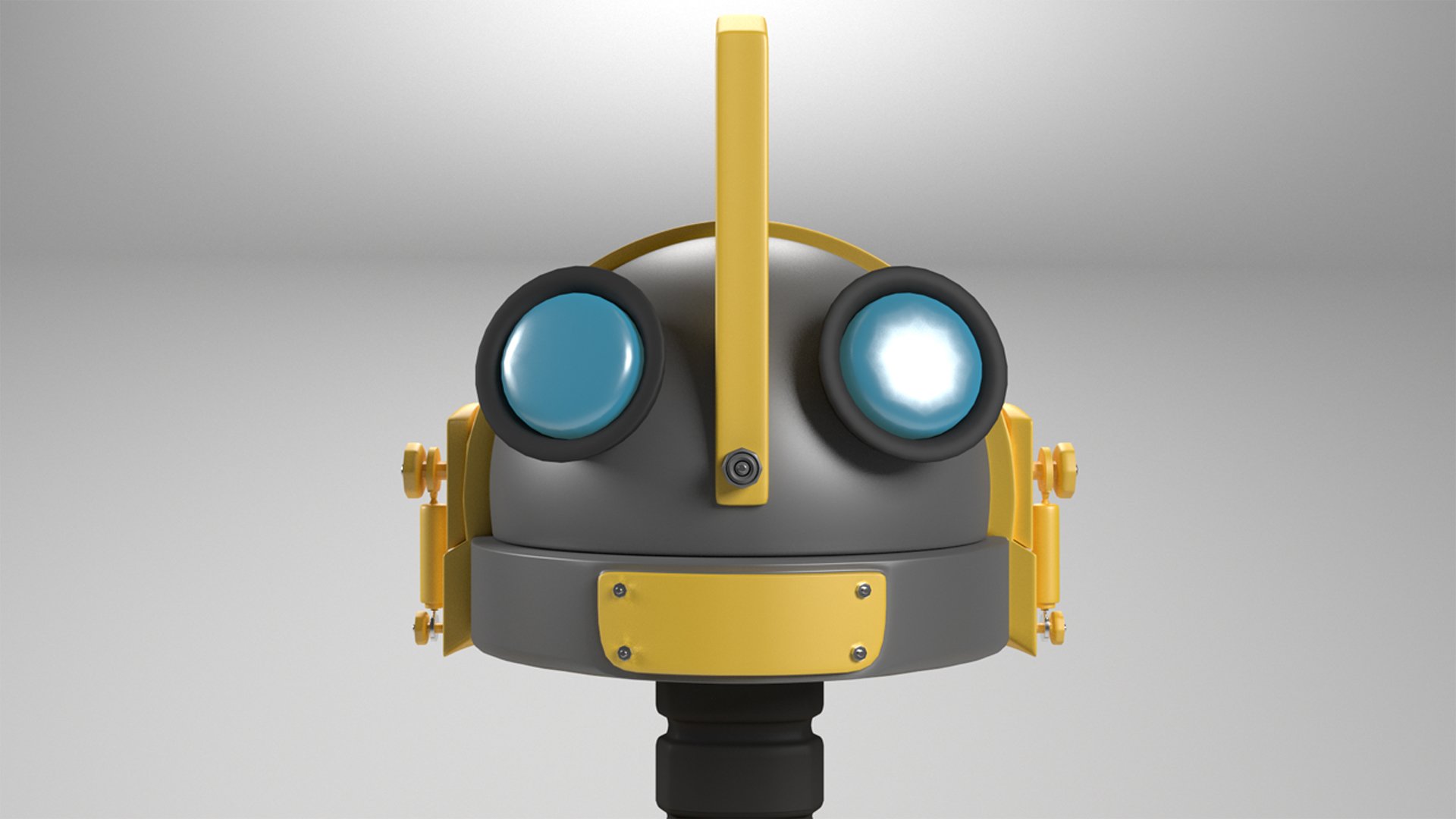 Atom The Optimist Robot Free 3D Model - .blend - Free3D