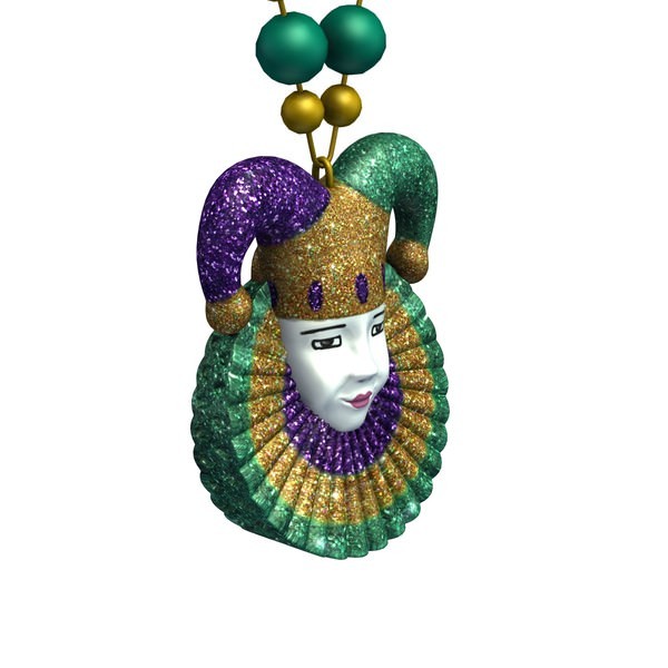 Mardi Gras Necklacejester v1 Free 3D Model - .obj .stl - Free3D
