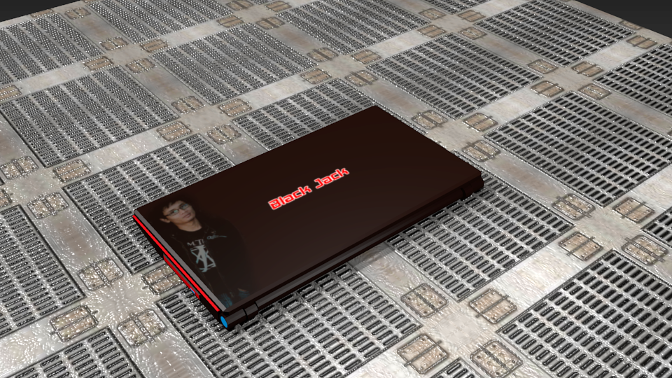 Note Book Computer Black Jack Low Poly Free 3D Model - .blend .fbx .obj ...
