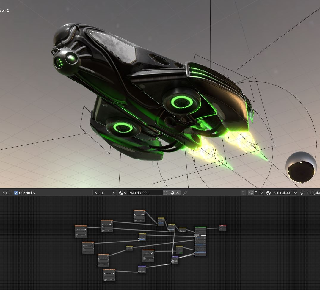 Intergalactic Spaceship Version 2 (Blender-2.92 Eevee) Free 3D Model ...