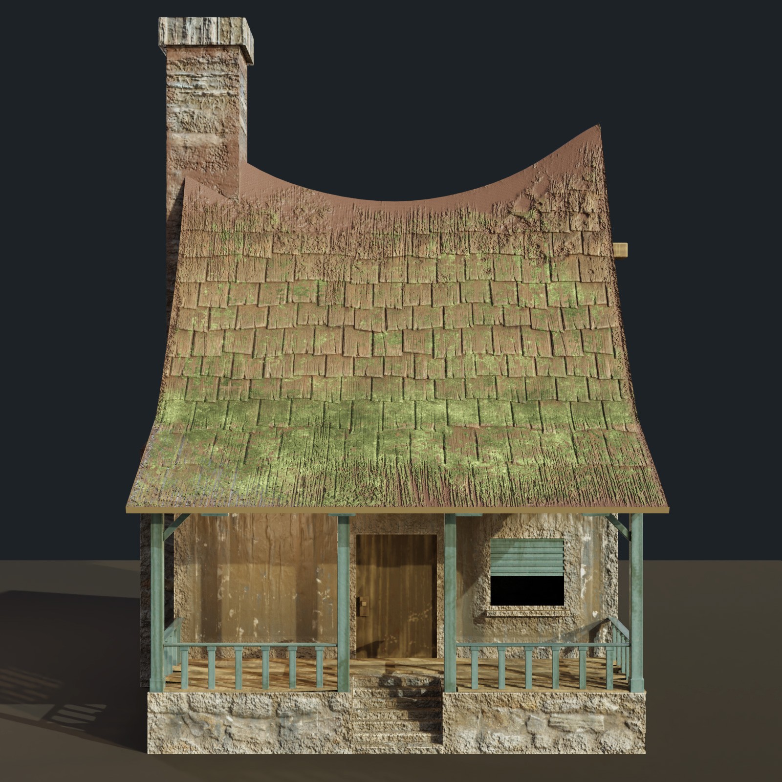 Rustic Wood House Free 3D Model - .blend .fbx - Free3D