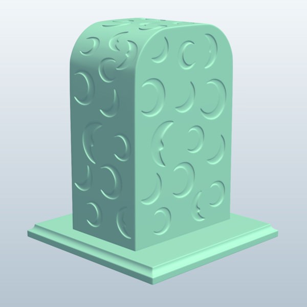 Rounded Rectangle Patterns Crescent Moons v1 Free 3D Model - .obj .stl ...