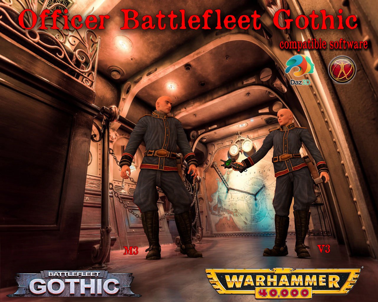 Officer bridge ship battlefleet gothic 40k Free 3D Model - .obj .poser ...