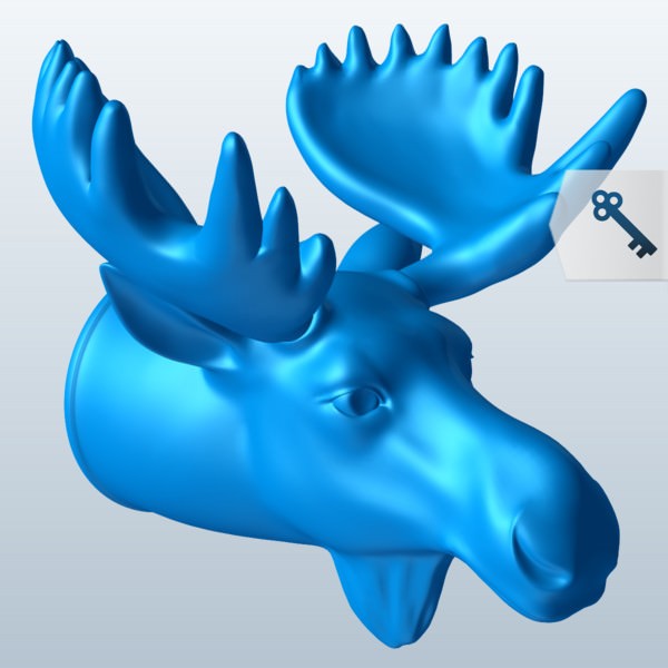 Moose head v1 Free 3D Model - .obj .stl - Free3D