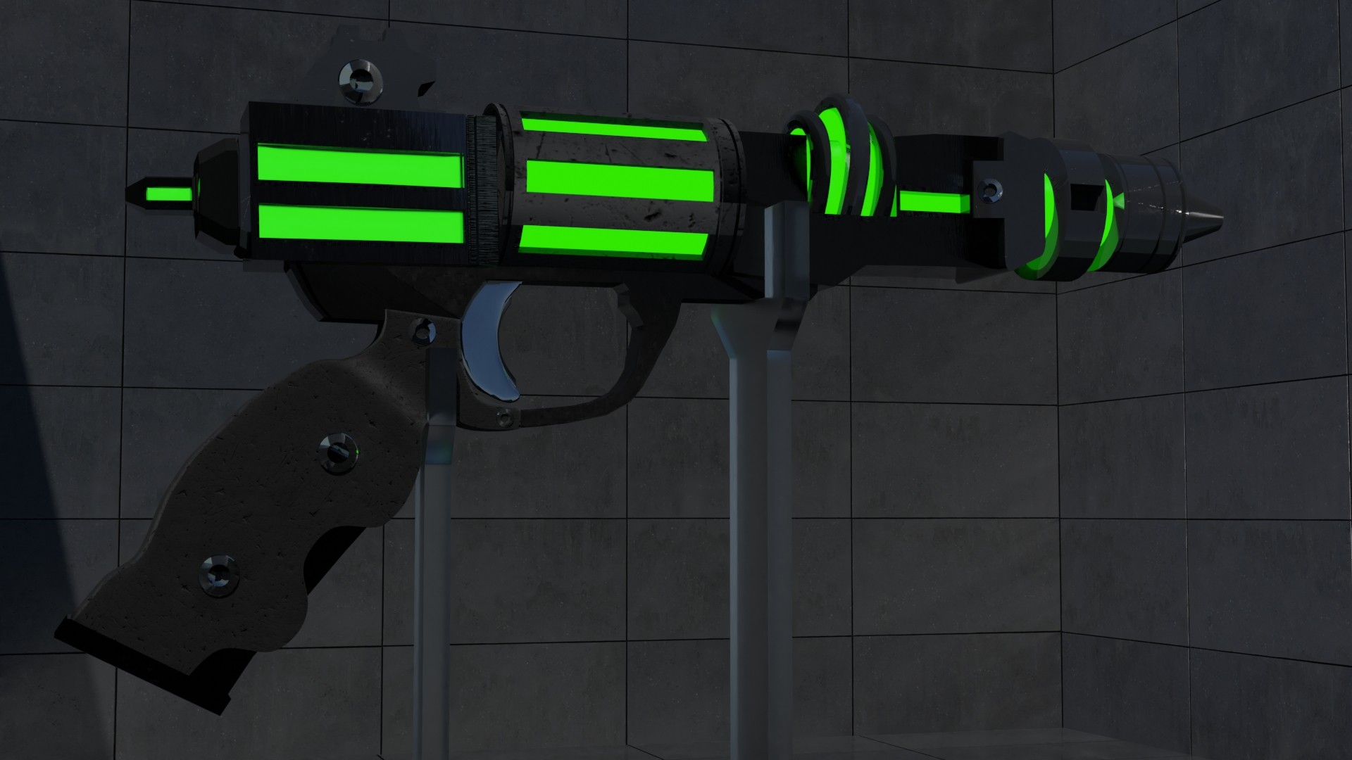 Laser gun Low Poly Free 3D Model - .blend .obj .fbx - Free3D