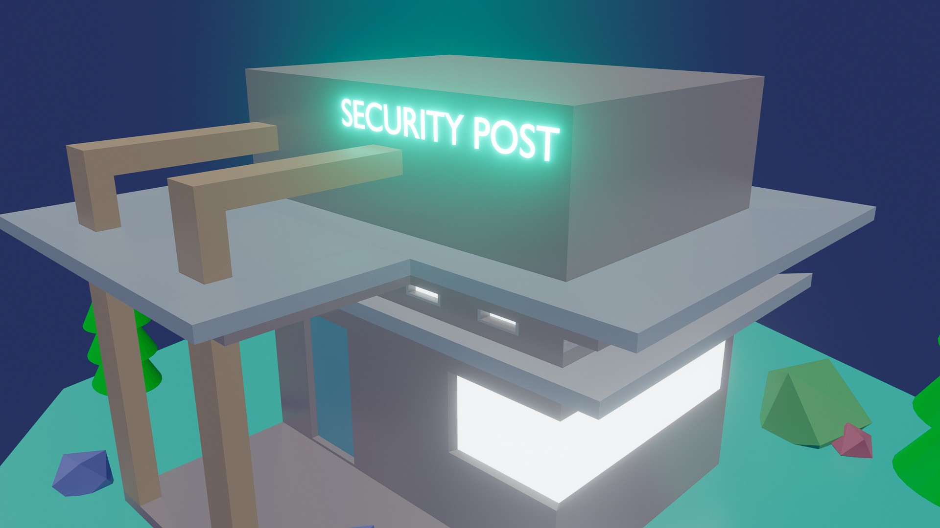 Security Post Free 3D Model - .obj .fbx .blend .x3d - Free3D