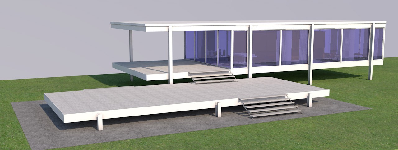 The Farnsworth House Free 3D Model - .c4d - Free3D