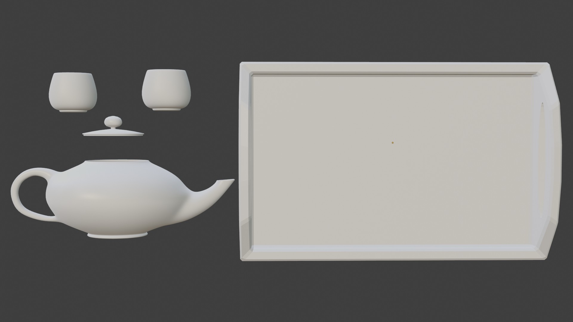 Teapot set Free 3D Model - .blend .obj .stl - Free3D