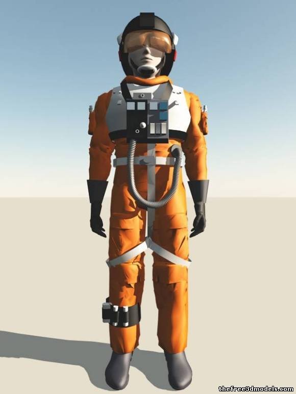 Pilot Free 3D Model - .3ds .obj .sldprt - Free3D