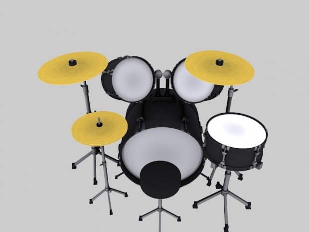 Drum Set Free 3D Model - .obj .fbx - Free3D