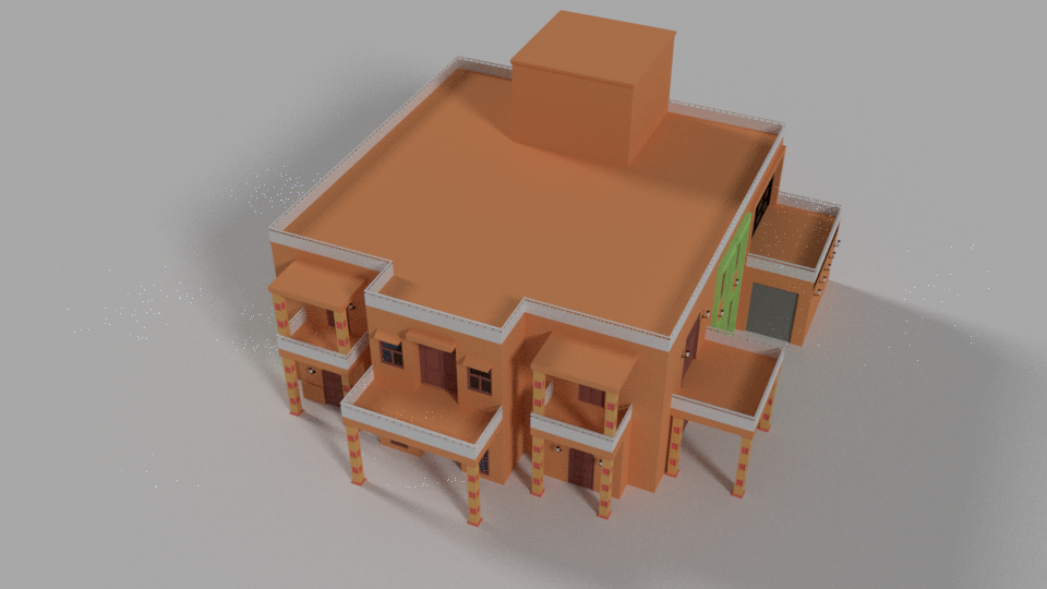 Residence Structure Free 3D Model - .3ds .obj .dae .blend .fbx - Free3D