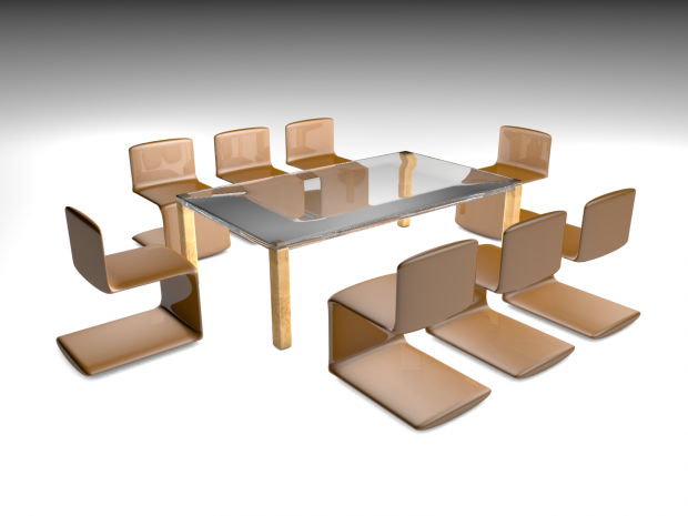 Dining Table Free 3D Model - .3ds .obj .dae .c4d .fbx - Free3D