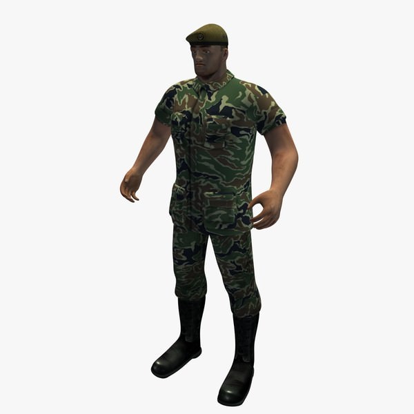 Military Action Figure SG v2 Free 3D Model - .obj .stl - Free3D