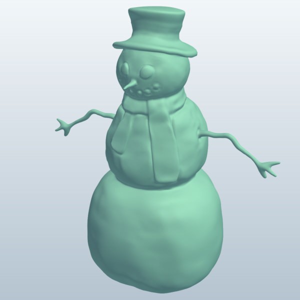 Snowman v3 Free 3D Model - .obj .stl - Free3D