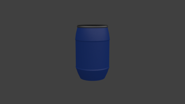Blue plastic barrel Free 3D Model - .obj .blend - Free3D