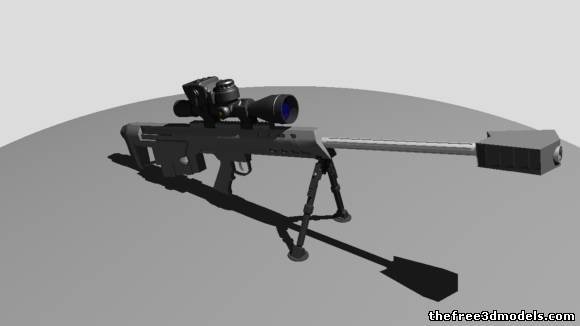 Barret M95 Free 3D Model - .mb - Free3D