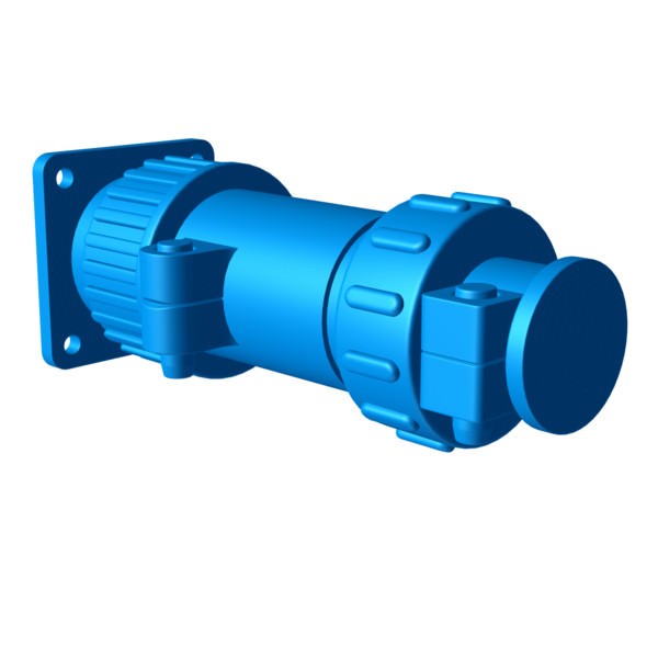 Circular Electrical Connector v1 Free 3D Model - .obj .stl - Free3D