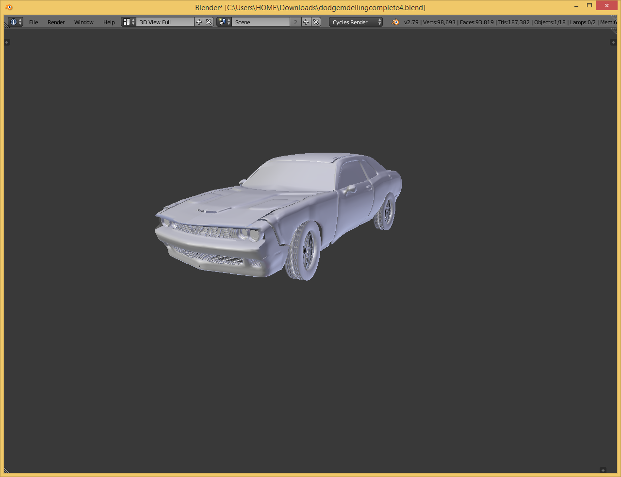 Dodge challenger Free 3D Model - .blend - Free3D