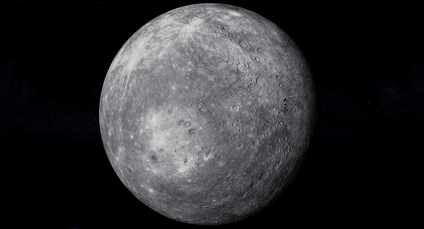 Mercury Photorealistic 1K Free 3D Model - .blend .obj .fbx .mtl .png ...