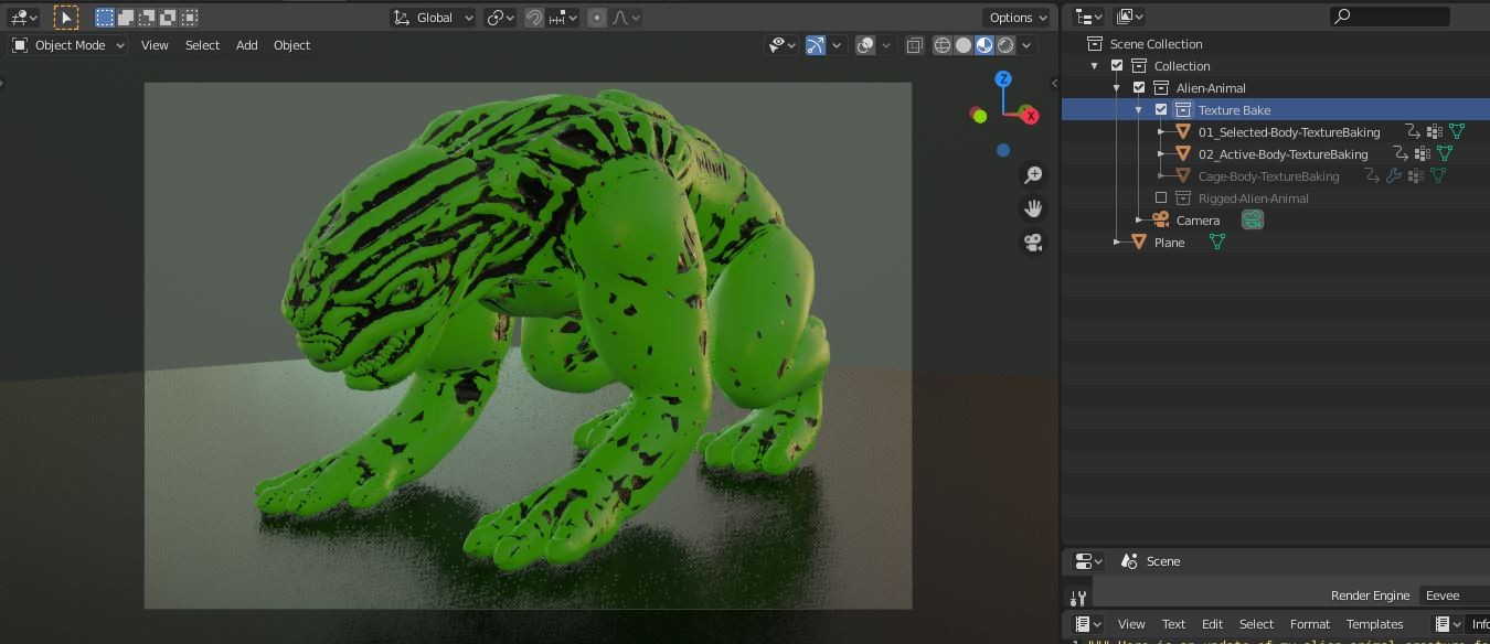 Alien Animal Update in Blender-2.8x Free 3D Model - .blend .unity .obj ...