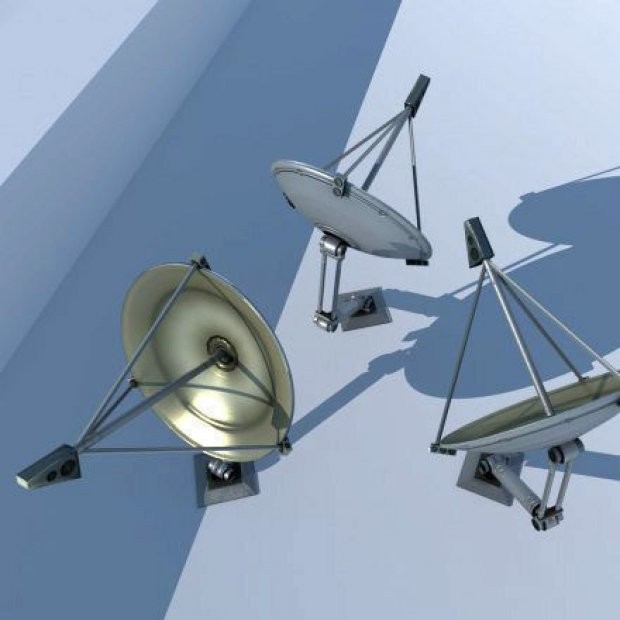 Satellite dishes rigged and low poly Free 3D Model - .3ds .obj .dae ...