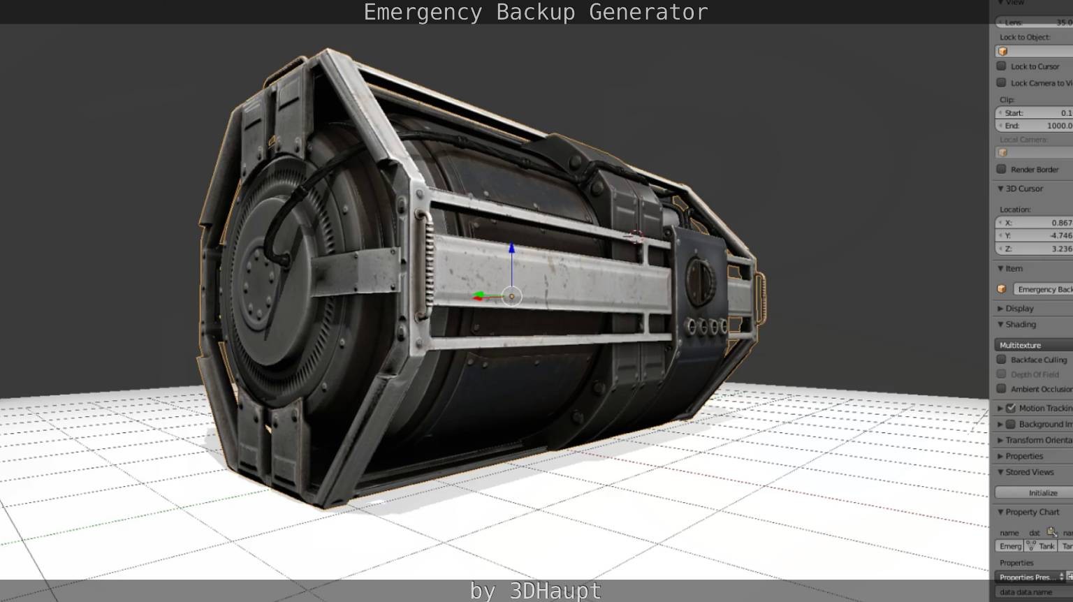 Sci-Fi Emergency Backup Generator Free 3D Model - .abc .3ds .x3d .x ...