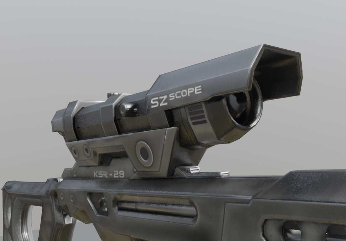 KSR28 Sniperrifle Blender 2-82a Version Free 3D Model - .textures .stl ...