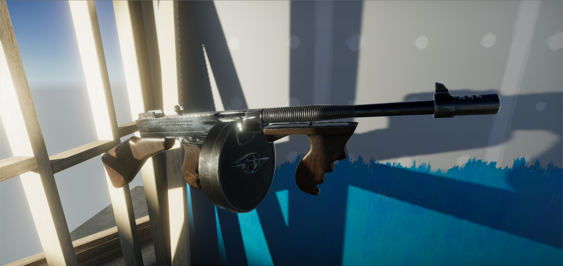 Thompson Tommy Gun Game Ready Free 3D Model - .obj - Free3D