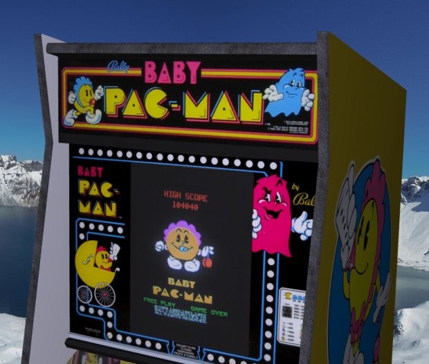 Baby Pac-Man - Upright Arcade Machine Free 3D Model - .3ds - Free3D