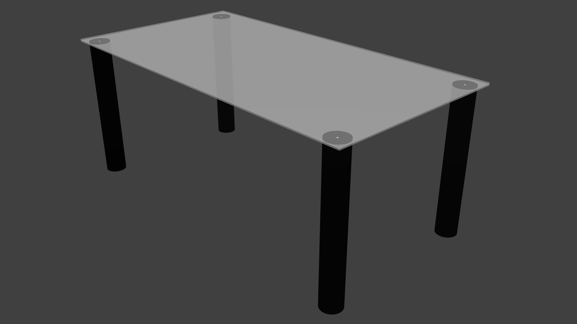 Glass Table Free 3D Model - .blend .obj .fbx .3ds - Free3D