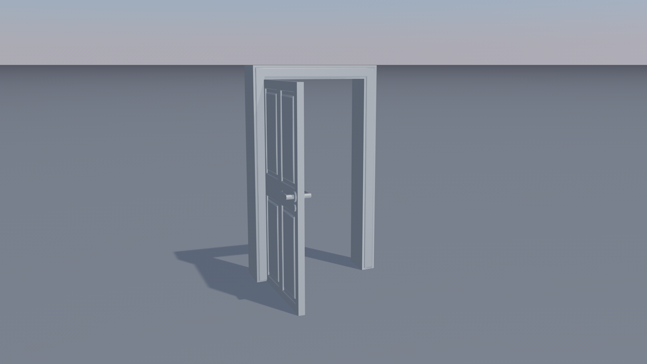 Animated door Free 3D Model - .c4d .obj .fbx - Free3D