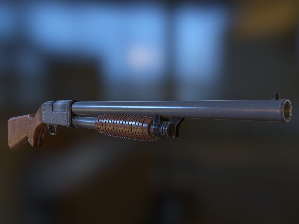 Shotgun Free 3D Model - .obj - Free3D