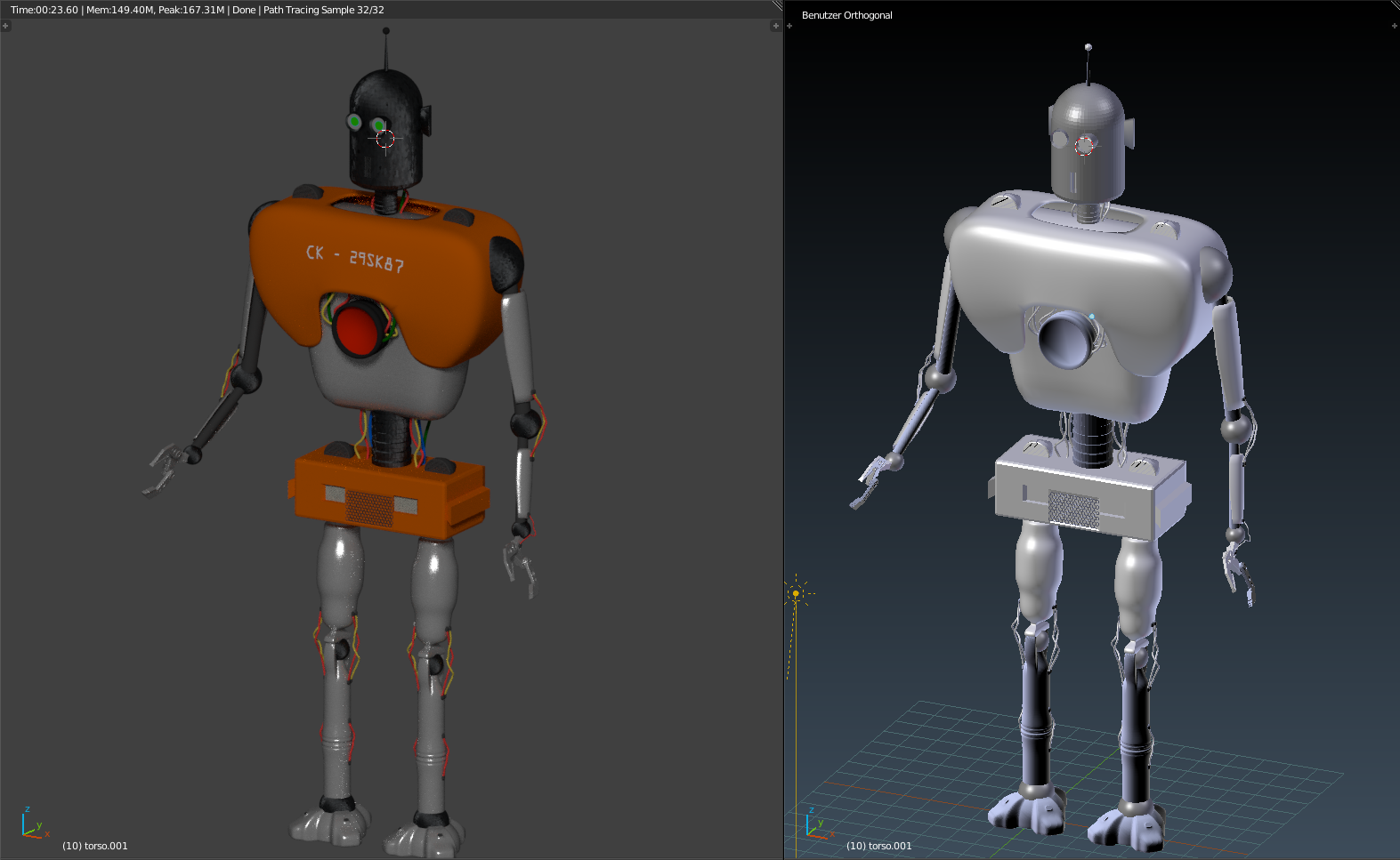 Simple Robot Free 3D Model - .obj .dae .blend .mtl - Free3D
