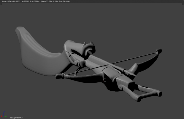 One handed crossbow Free 3D Model - .3ds .obj .blend .fbx .mtl - Free3D