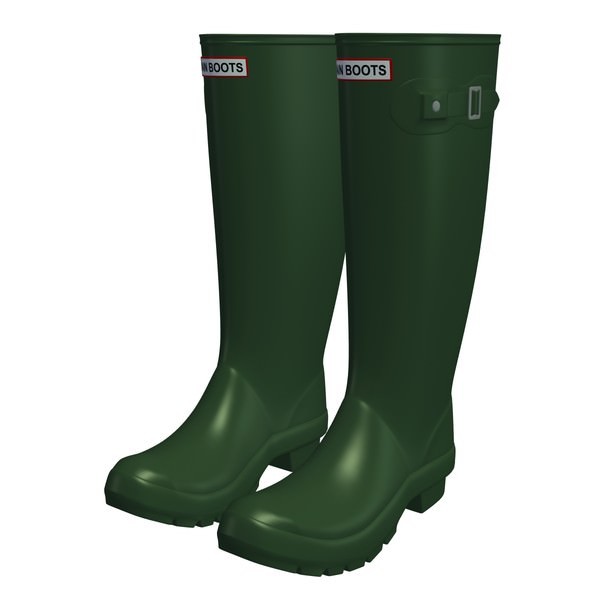 Rain boots adult v1 Free 3D Model - .obj .stl - Free3D