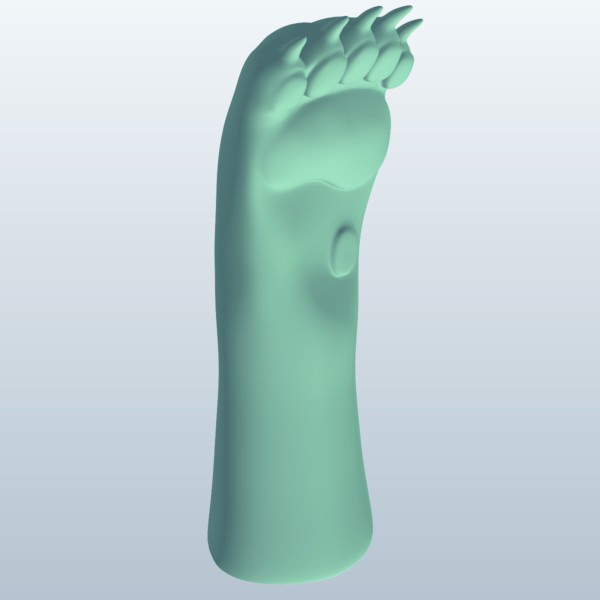 Bear Paw with Claws v1 Free 3D Model - .obj .stl - Free3D