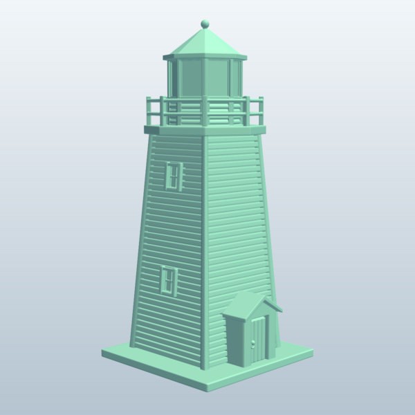 Square Lighthouse v1 Free 3D Model - .obj .stl - Free3D