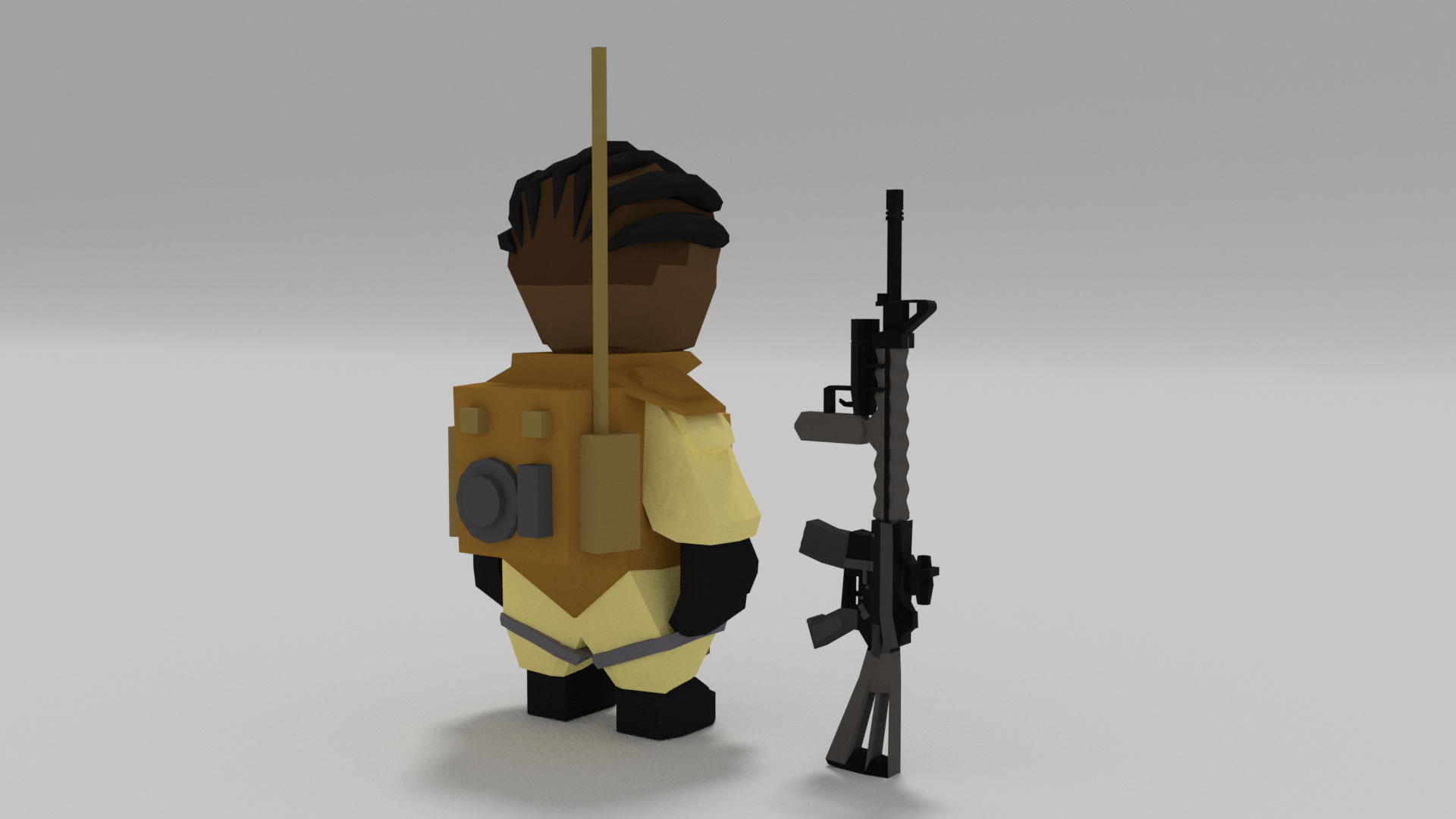 Low poly rigs soldier Free 3D Model - .obj .blend .fbx - Free3D
