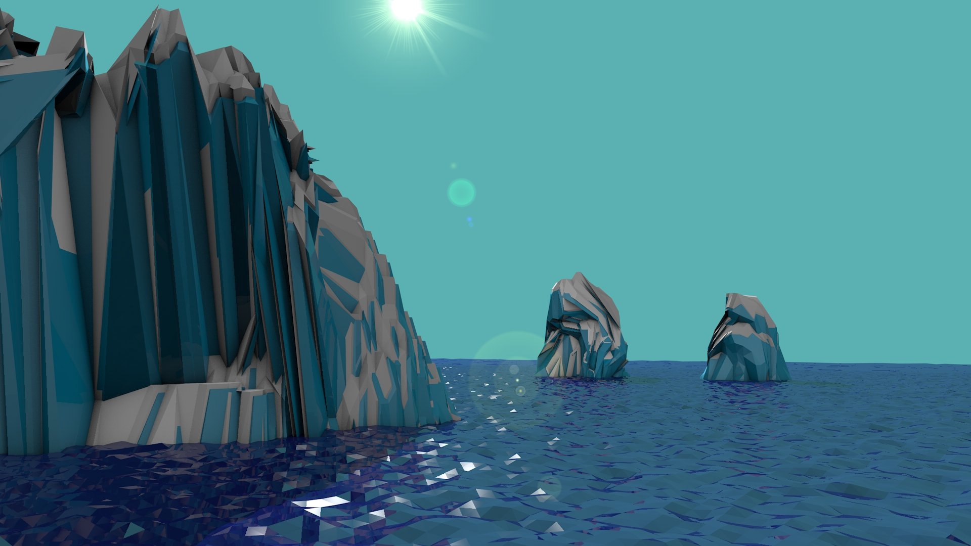 Low-poly ice world Free 3D Model - .c4d - Free3D