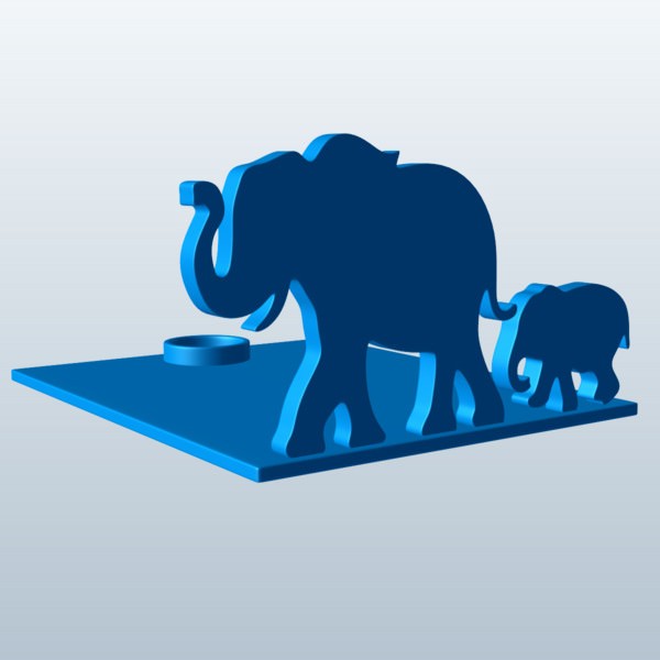 Elephant walking with baby v1 Free 3D Model - .obj .stl - Free3D