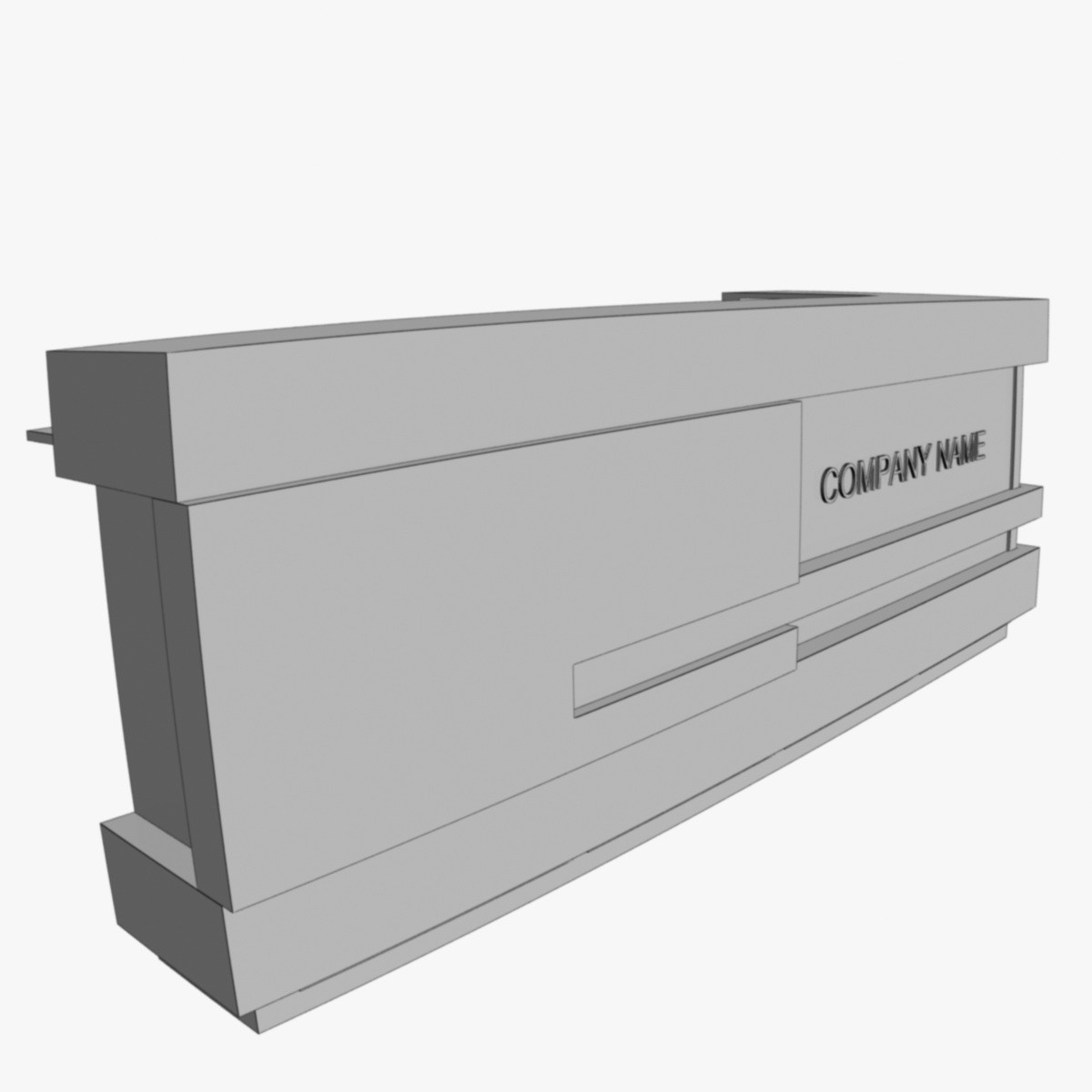 Reception Desk 1 Free 3D Model - .stl .obj .max .fbx .dxf .3ds - Free3D