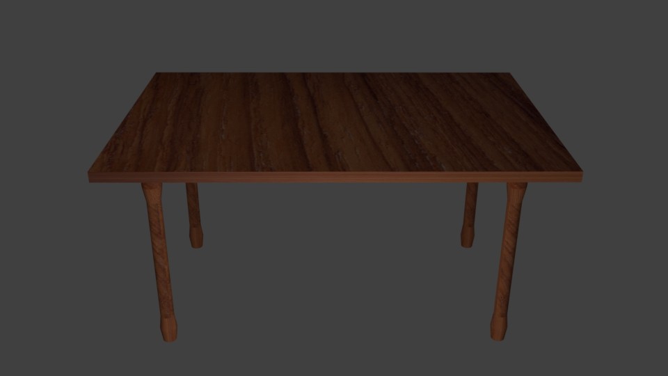 Wooden dining room table Free 3D Model - .blend - Free3D