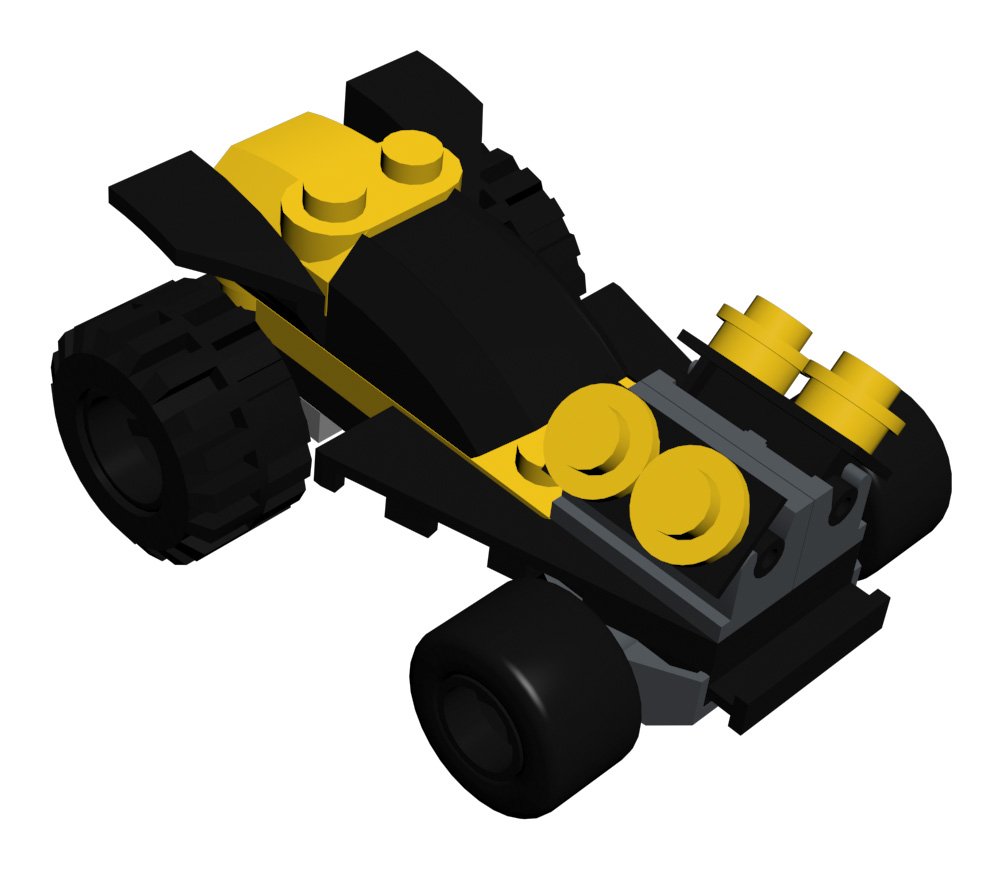 Lego 4308 Yellow Racer Free 3D Model - .3ds .dae .max .c4d .fbx - Free3D
